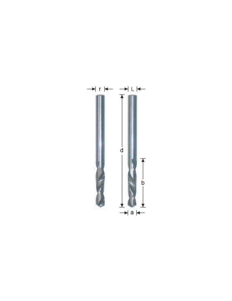 Burghiu HSS carbura metalica dreapta 3.5 x 20 x 52